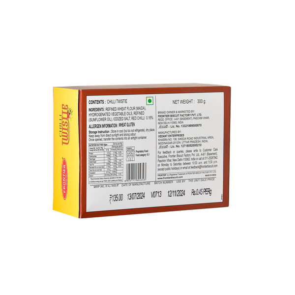 Buy CHILLI TWISTIE PACK (300 GM) Online - Frontier Biscuit