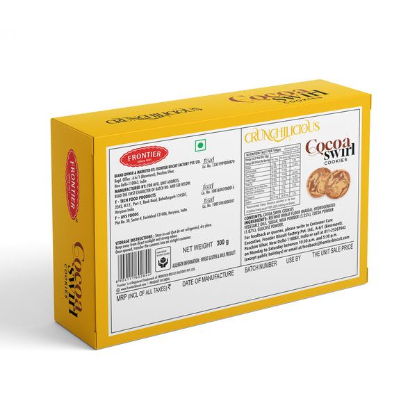 Buy COCOA SWIRL COOKIES (300 GM) Online - Frontier Biscuit