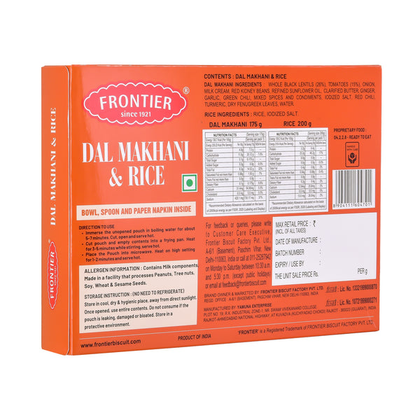 Buy DAL MAKHANI WITH RICE COMBO (400 GM) Online - Frontier Biscuit