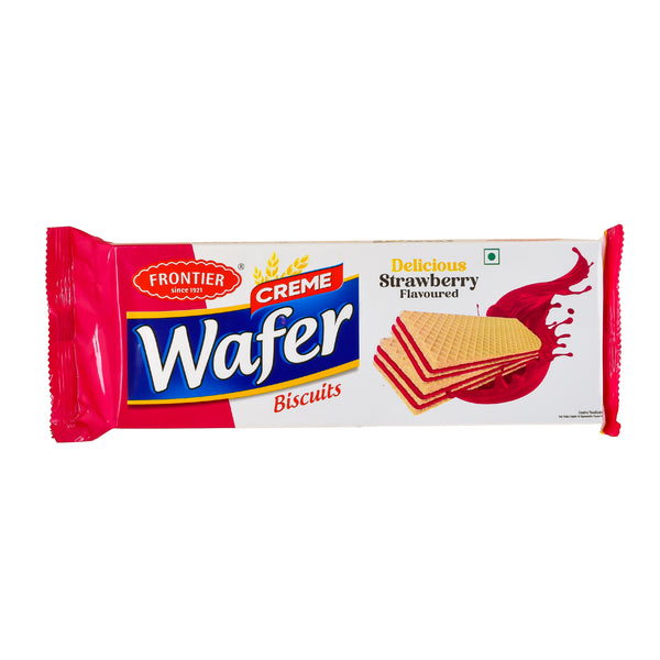 Buy STRAWBERRY CREAM WAFER PACK (100 GM) Online - Frontier Biscuit